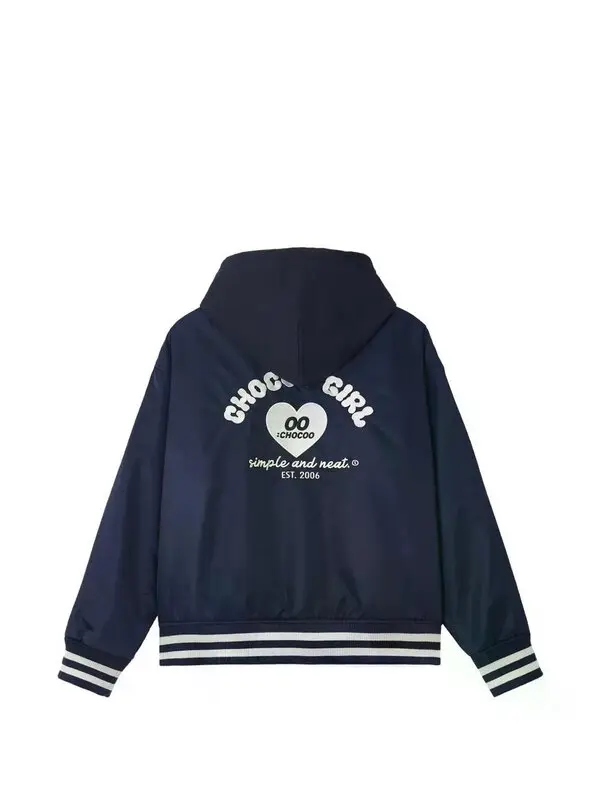 CHOCOOLATE Logo-print Hooded Bomber Jacket
