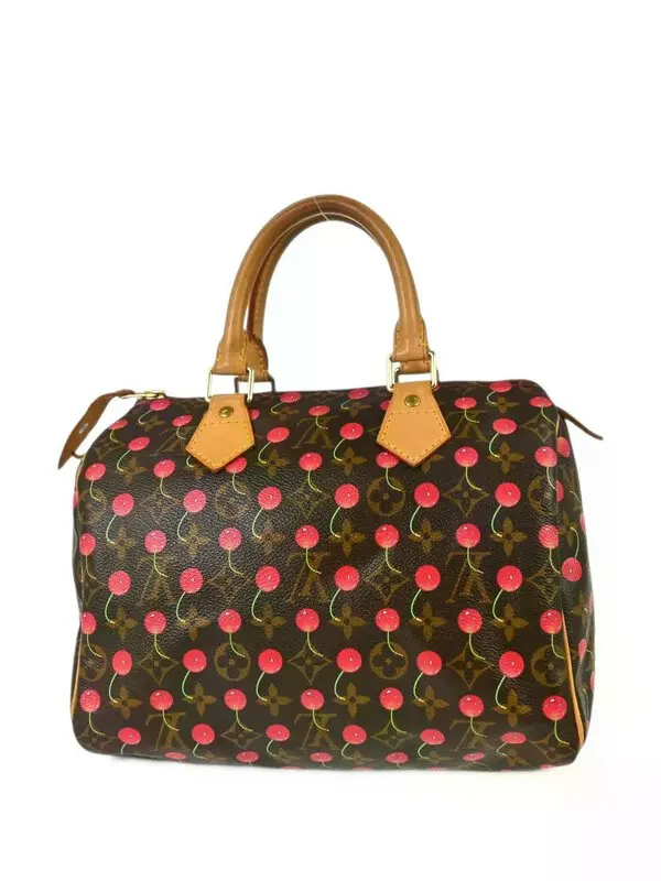 LOUIS VUITTON 25 Speedy Monogram Cherry Tote Bag - Brown