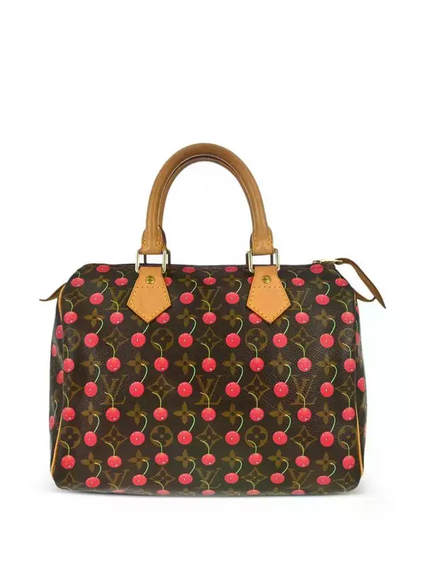 LOUIS VUITTON 25 Speedy Monogram Cherry Tote Bag