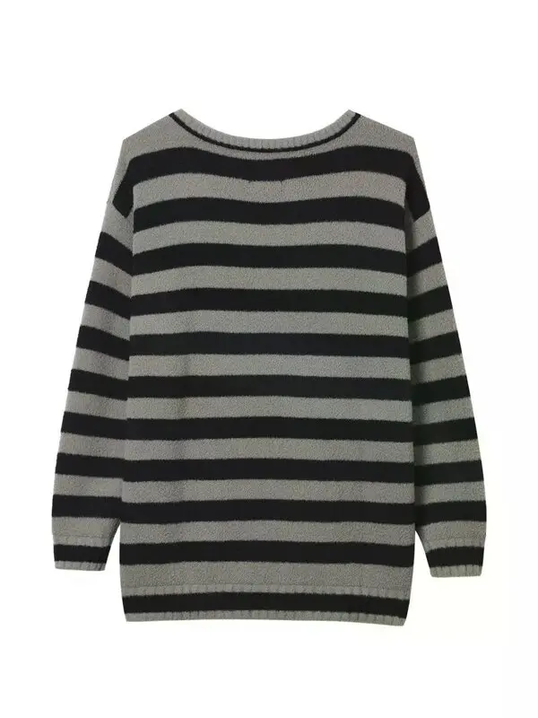 Izzue Striped Lace-up Sweater