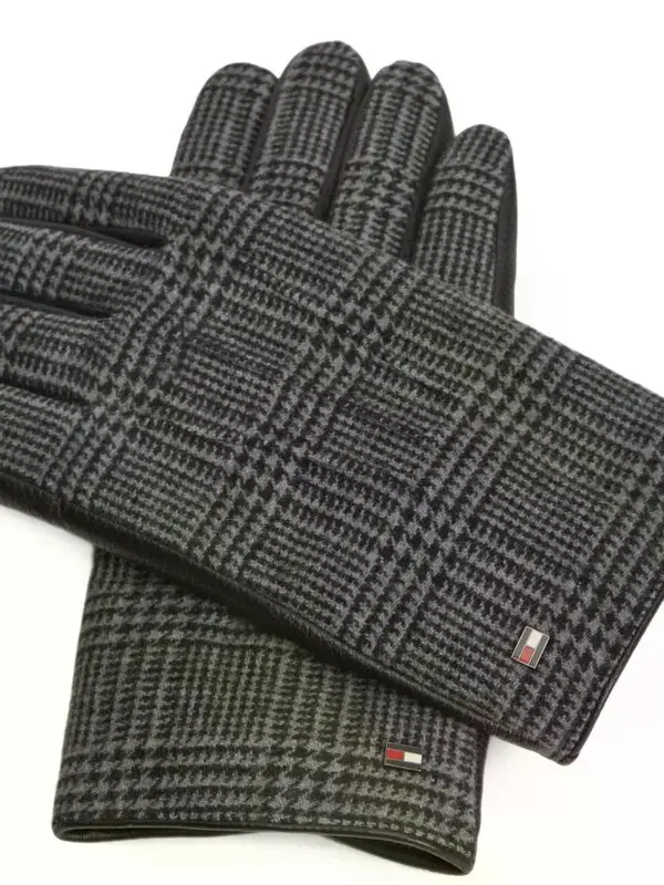 Tommy Hilfiger Prince Of Wales Check Gloves - Grey