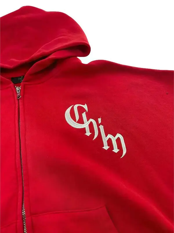 HMDD Chim Logo-embroidered Zip-up Hoodie