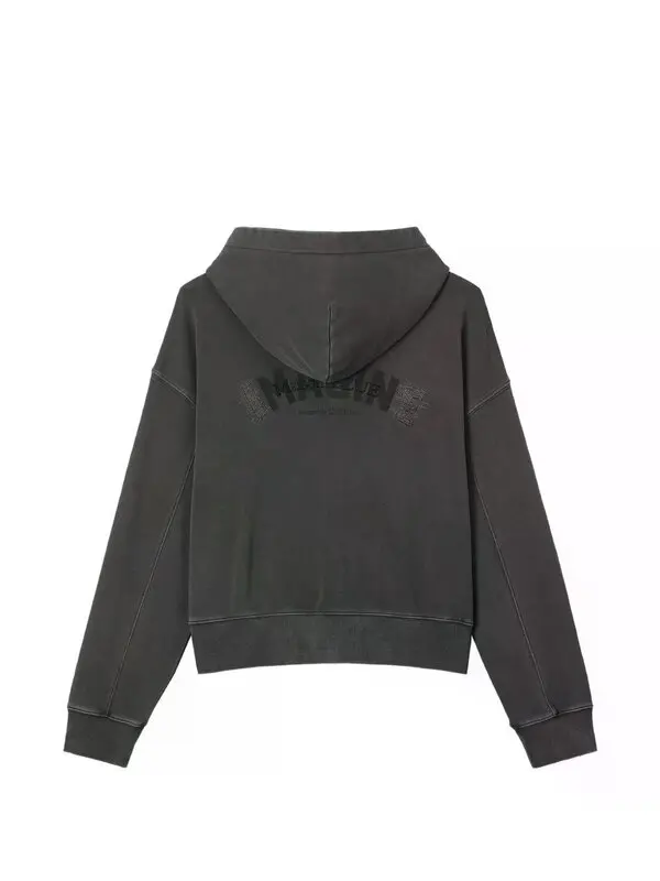 Izzue Logo-embroidered Zip-up Hoodie - Grey