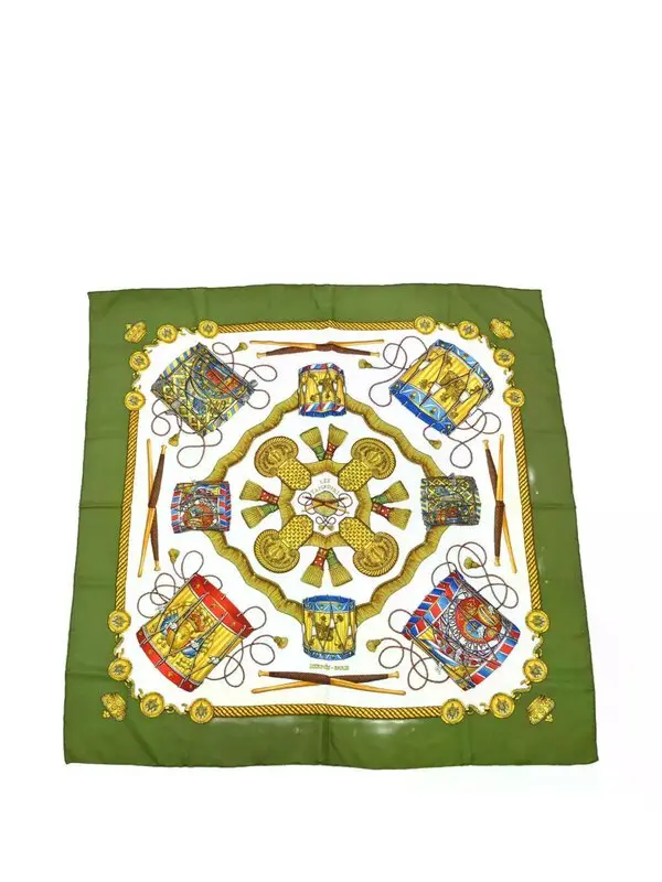 Hermès Les Tambours Silk Scarf
