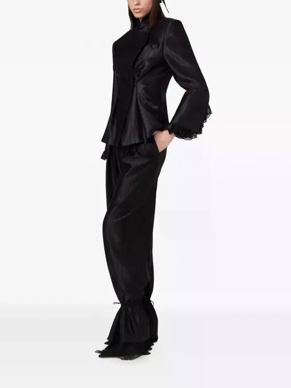 Giuseppe Di Morabito Pinstriped Lace-trim Jacket