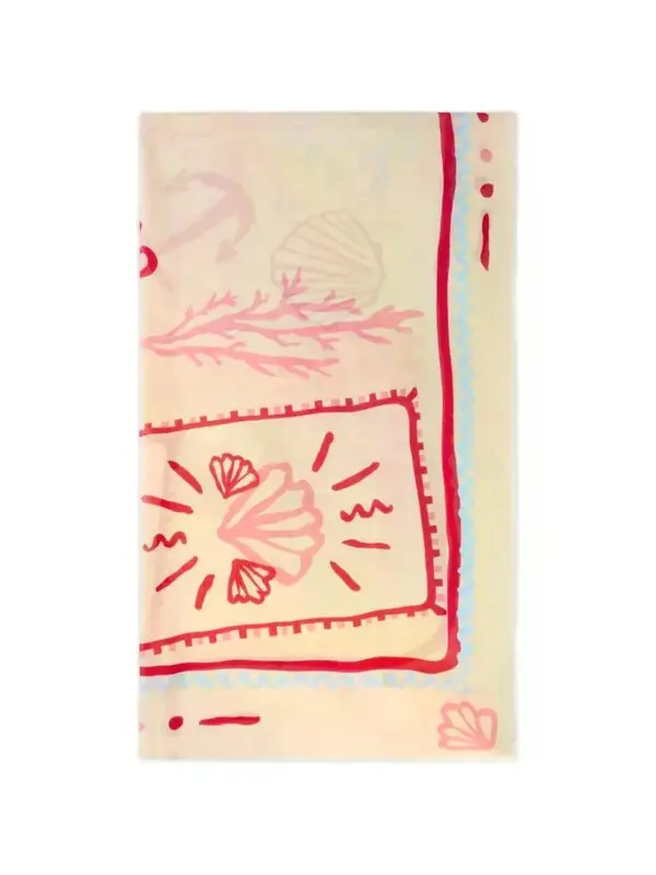 PENNYBLACK Marine-print Frayed Scarf