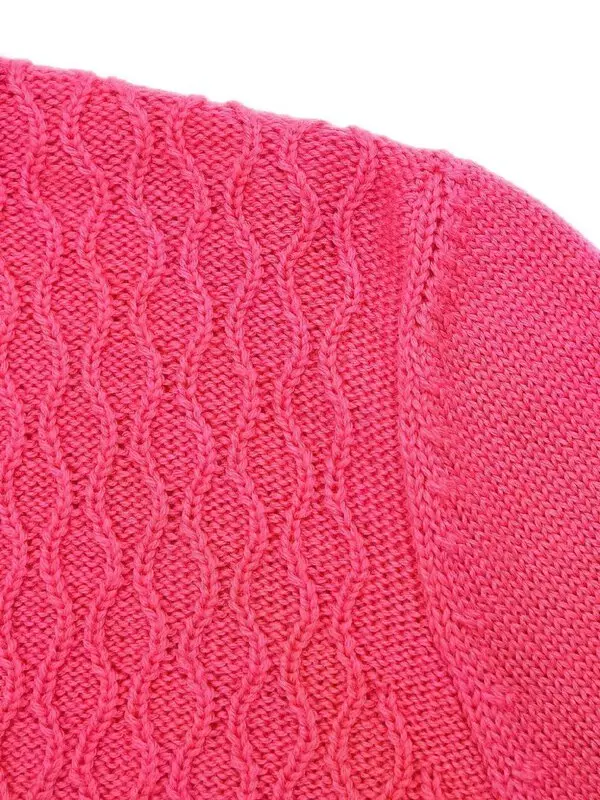Miu Miu 2019 Cable-knit Peter Pan Collar Cardigan