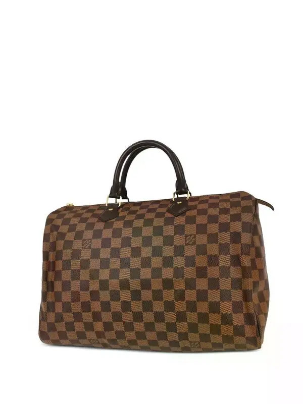LOUIS VUITTON Damier Speedy 35 Travel Bag - Brown