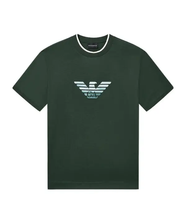 Emporio Armani Eagle Logo Embroidered T-shirt