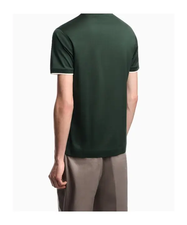 Emporio Armani Eagle Logo Embroidered T-shirt