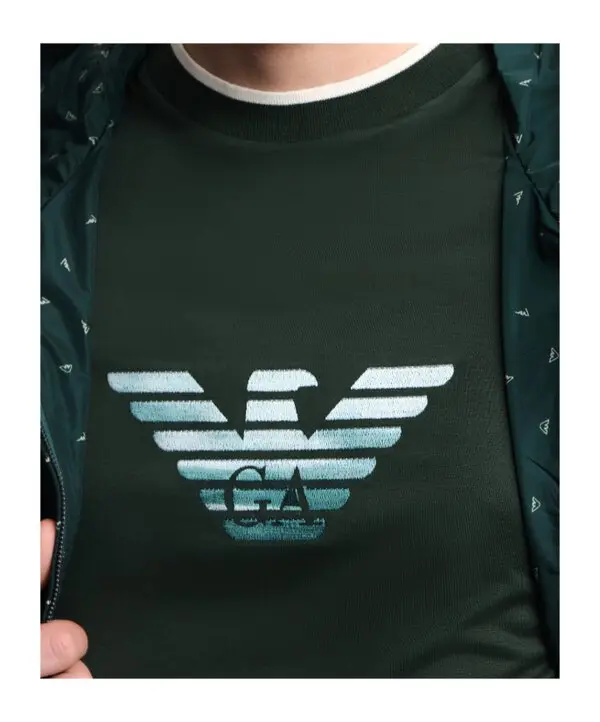 Emporio Armani Eagle Logo Embroidered T-shirt