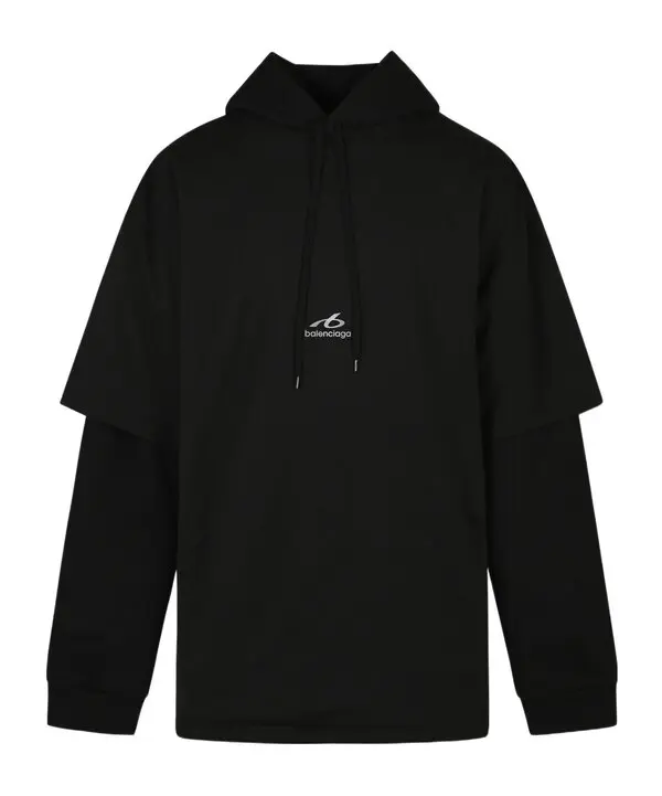 Balenciaga Layered Logo Hoodie