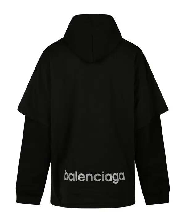 Balenciaga Layered Logo Hoodie