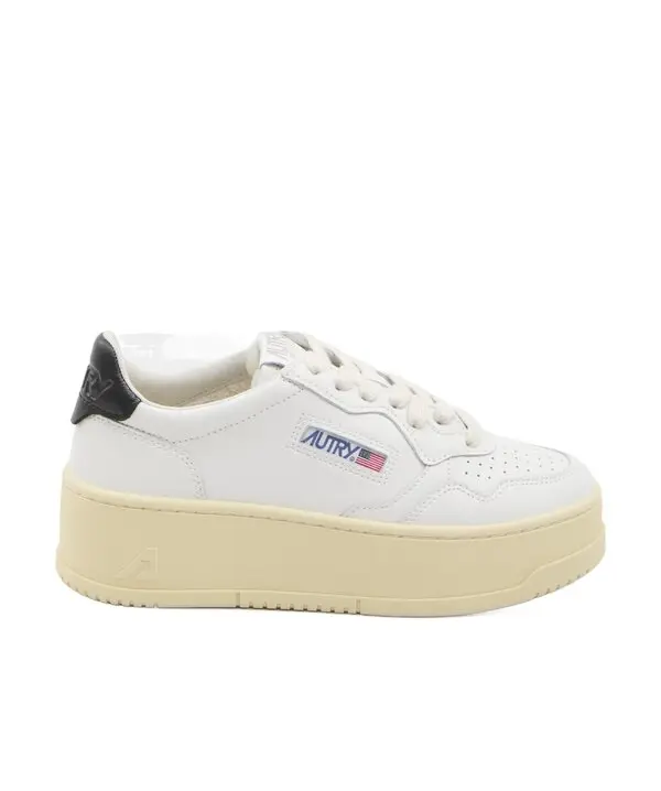 AUTRY Medalist Logo Embroidered Platform Sneakers - White