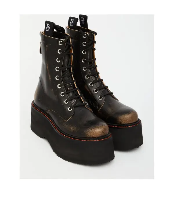 R13 75mm Leather Boots