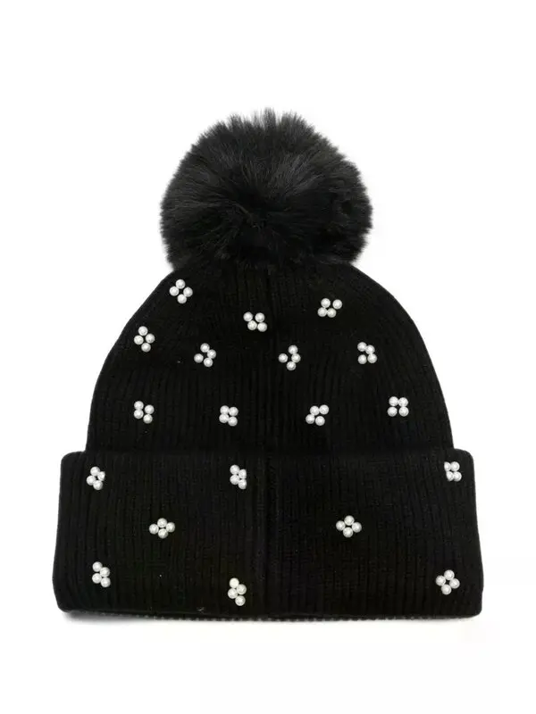 Guess Faux-pearl Pom-pom Beanie Hat