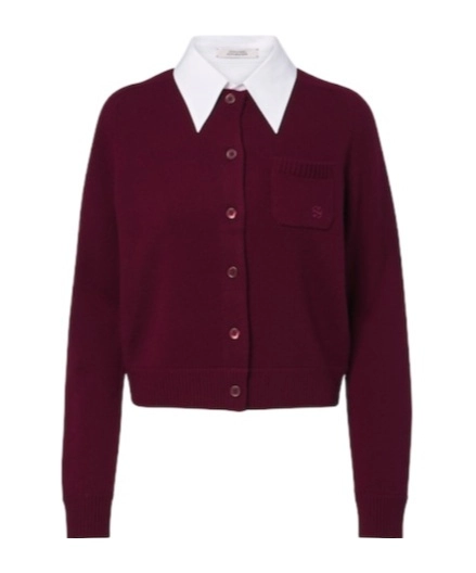 Dorothee Schumacher Ribbed Single-breasted Knit Top - Burgundy