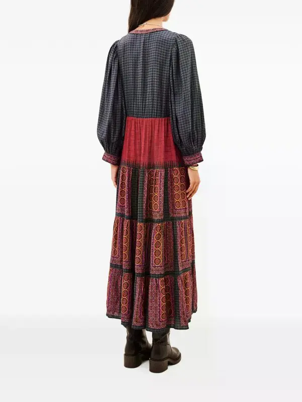 Ba&sh Olly Printed Tiered Midi Dress
