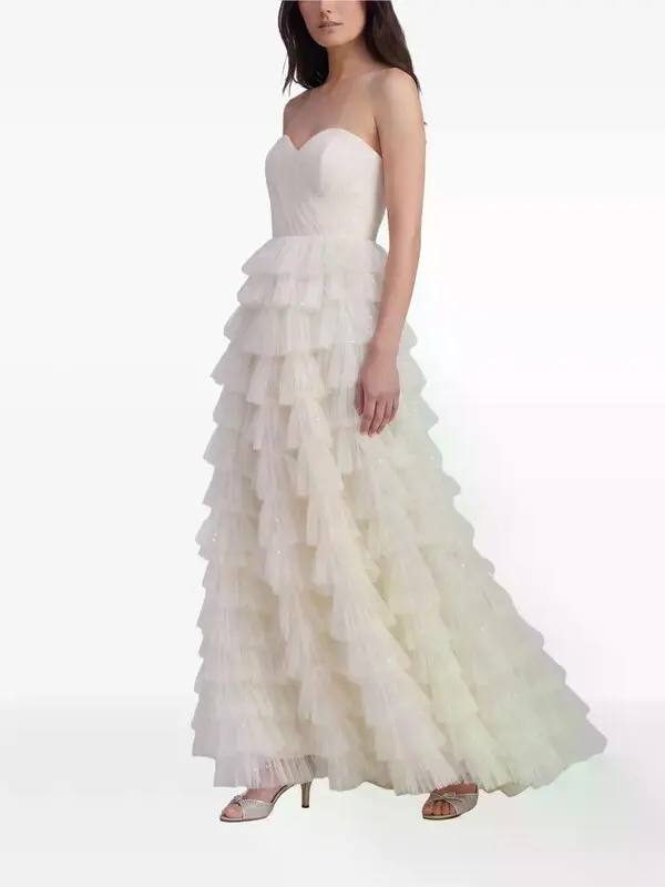 MARCO GABRIELLI ATELIER Strapless Ruffled Maxi Dress