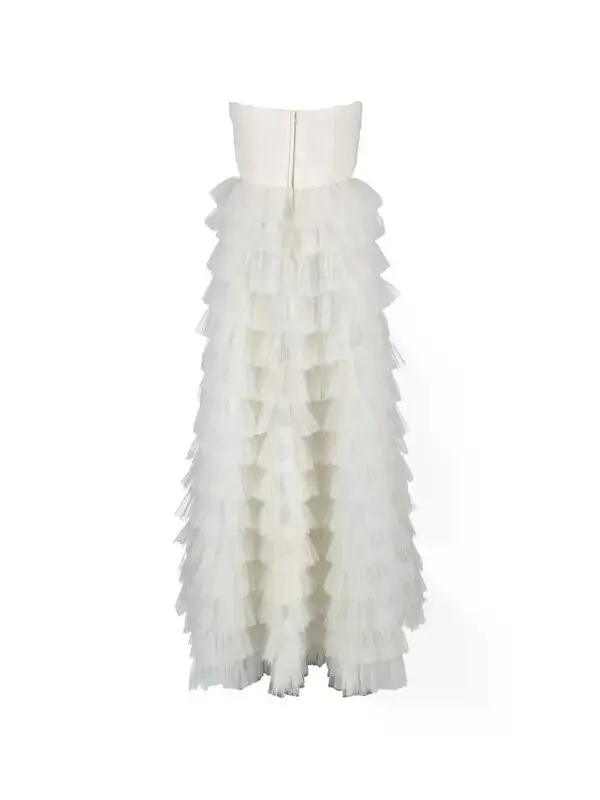 MARCO GABRIELLI ATELIER Strapless Ruffled Maxi Dress