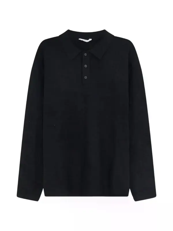 HEVO Polo-collar Button-fastening Sweater