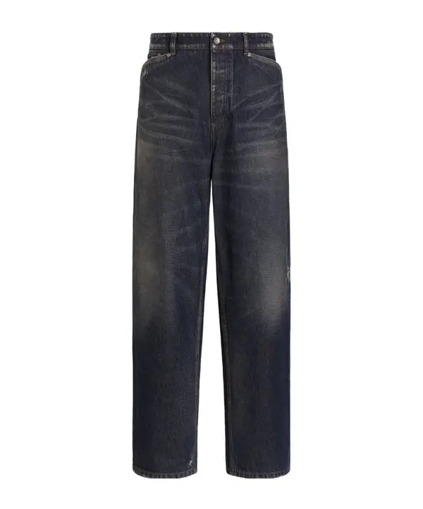 Dolce & Gabbana Dolce Gabbana Straight Leg Distressed Jeans