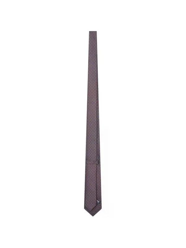 Kiton Geometric-pattern Silk Tie