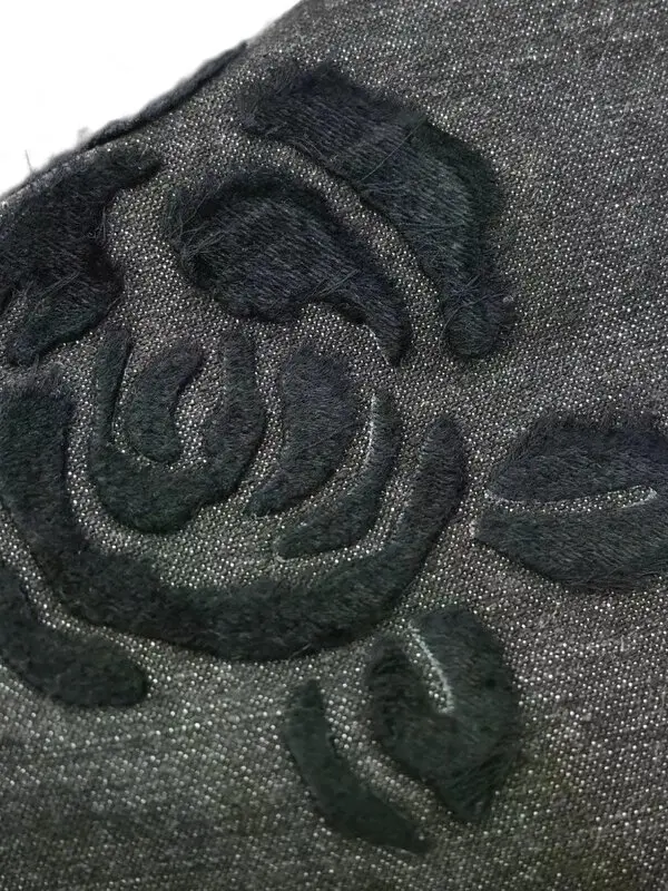 Dior Rose-patch Flared Jeans - Grey