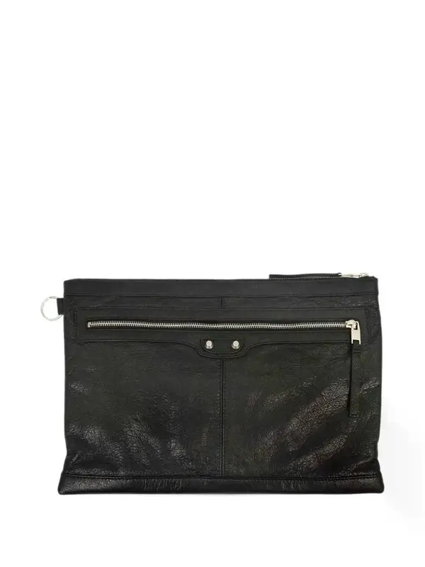 Balenciaga L Clip Leather Clutch Bag