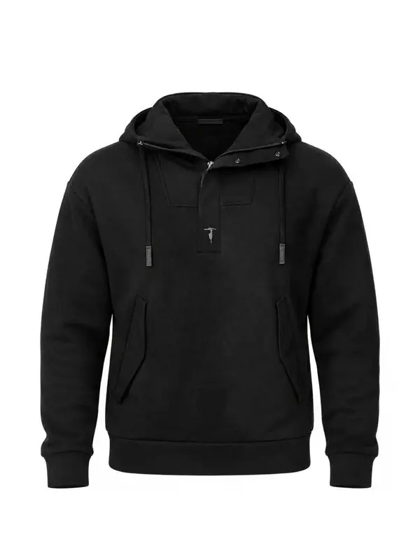 TRUSSARDI Woven-detail Cotton Hoodie
