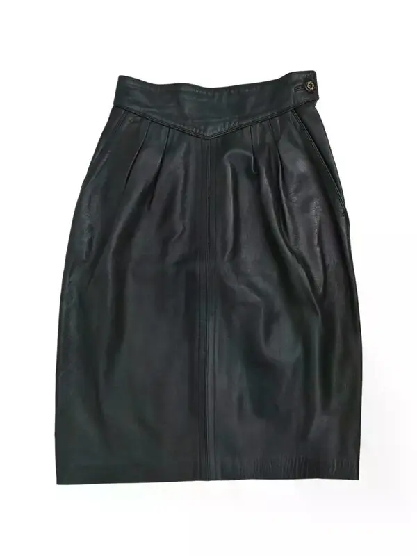Loewe Pleated Leather Mini Skirt