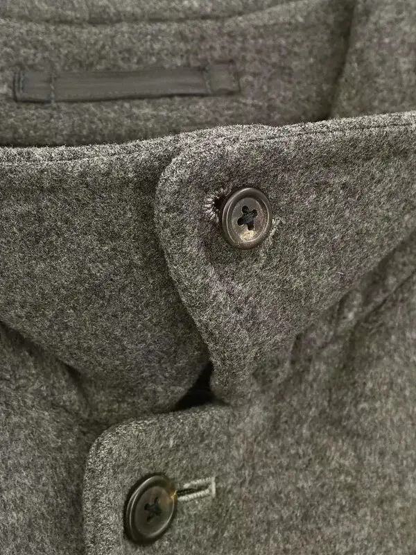 Burberry Button-fastening Wool Single-breasted Coat