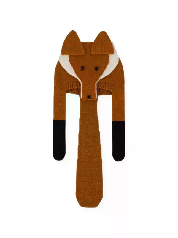 Moschino Fox-motif Wool Beanie Hat