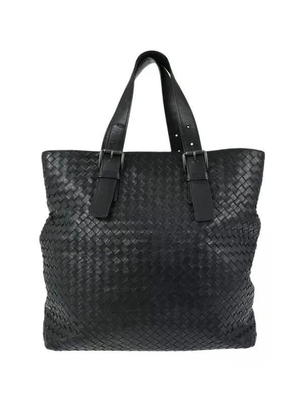 Bottega Veneta Intrecciato Buckle-detail Tote Bag - Black