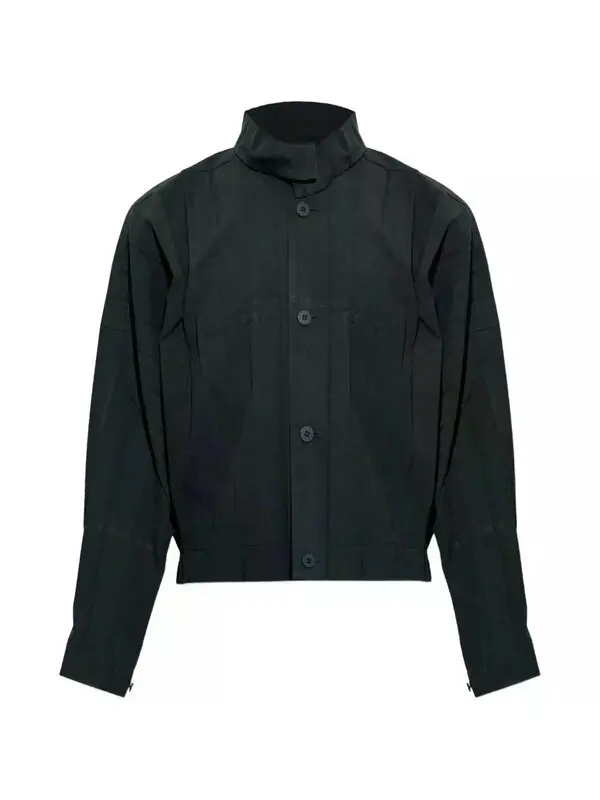 Issey Miyake Edge Ensemble Pleated High-neck Jacket