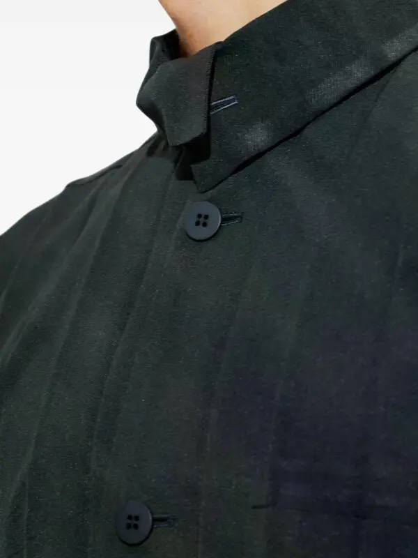 Issey Miyake Edge Ensemble Pleated High-neck Jacket