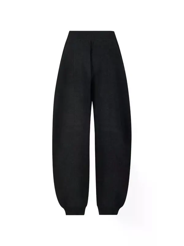 Max Mara Wool And Cashmere Jogging Trousers Dark Grey - Black