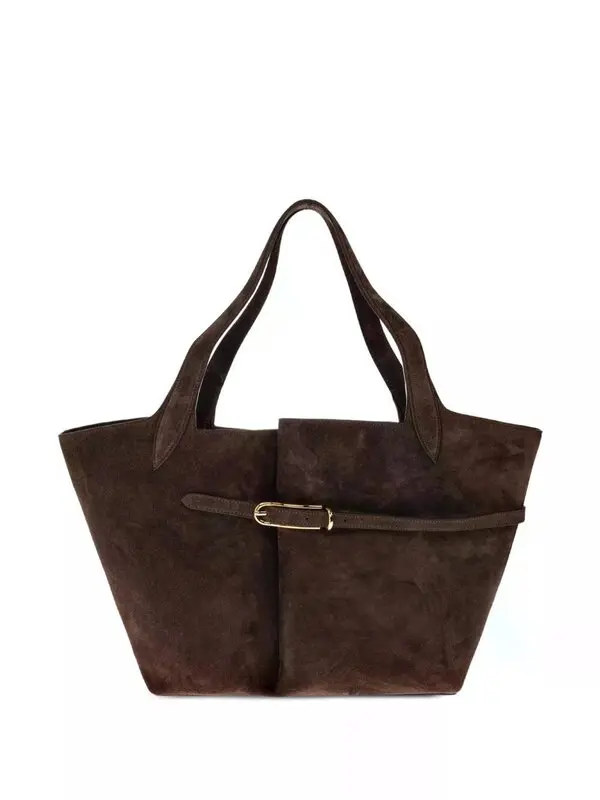 LIFFNER Buckle-detail Suede Tote Bag - Brown