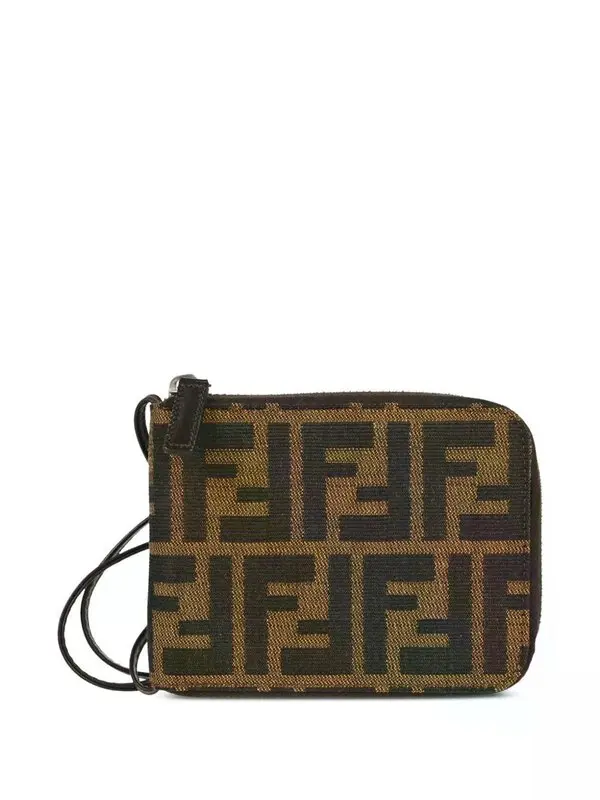 Fendi Zucca Zip-around Cross Body Bag - Brown
