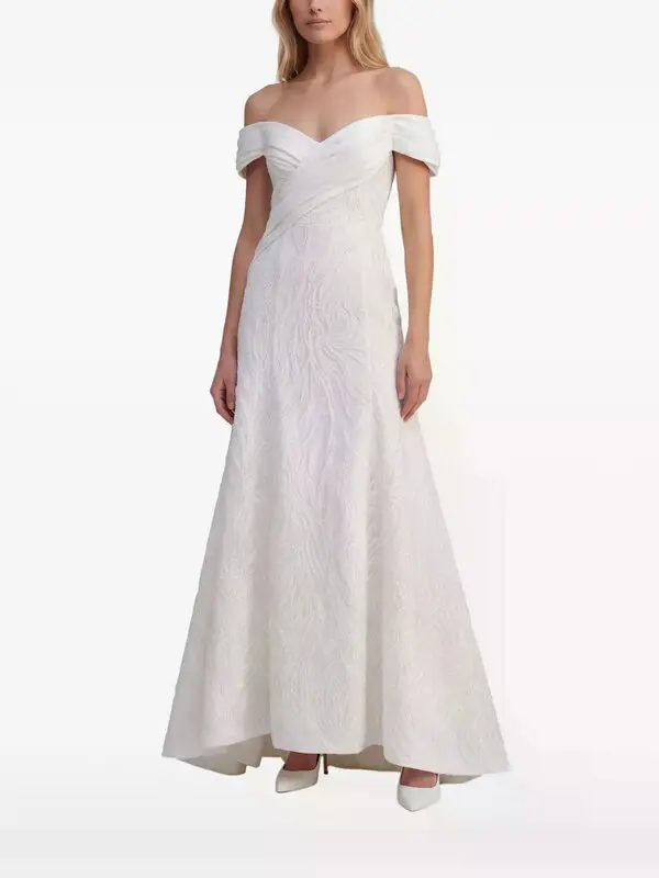 MARCO GABRIELLI ATELIER Off-shoulder Sequin-embellished Maxi Dress