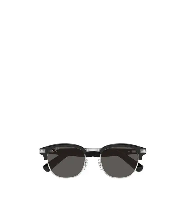 Cartier Square Frame Sunglasses - Black And Silver