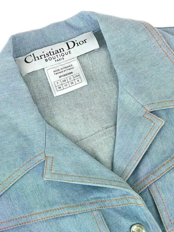 Dior Embroidered Denim Jacket - Blue