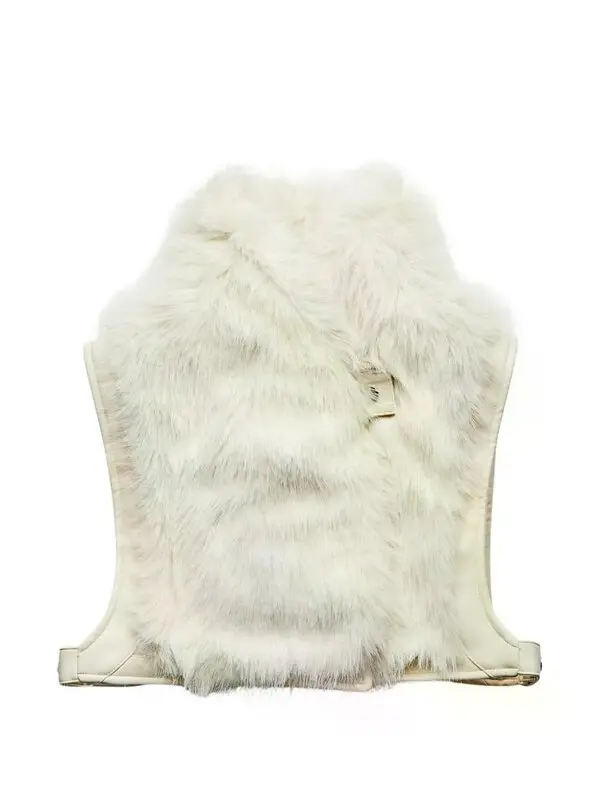 Patrizia Pepe Faux-fur High-neck Gilet