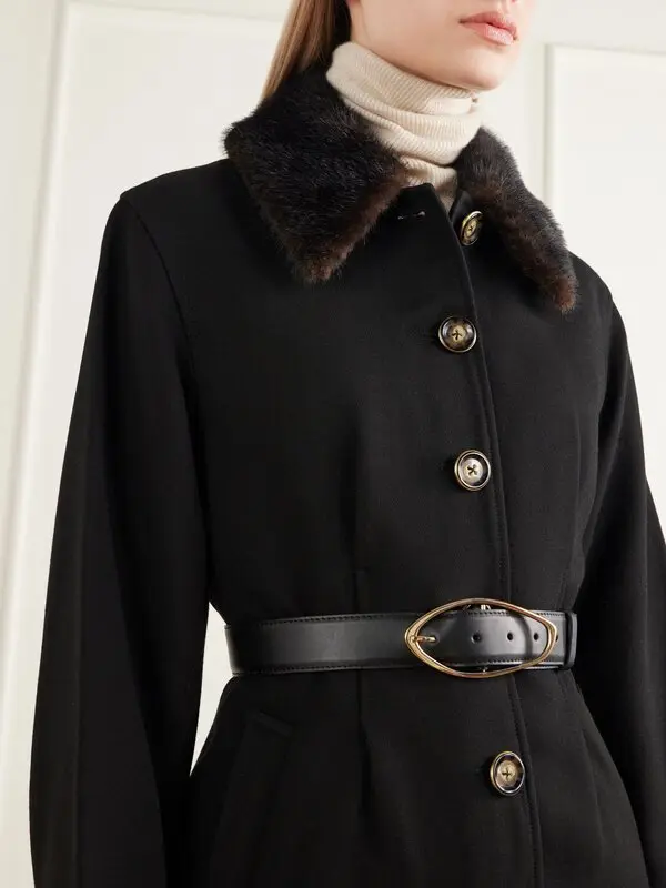 Veronica Beard Severine Dickey Plush-trimmed Crepe Jacket