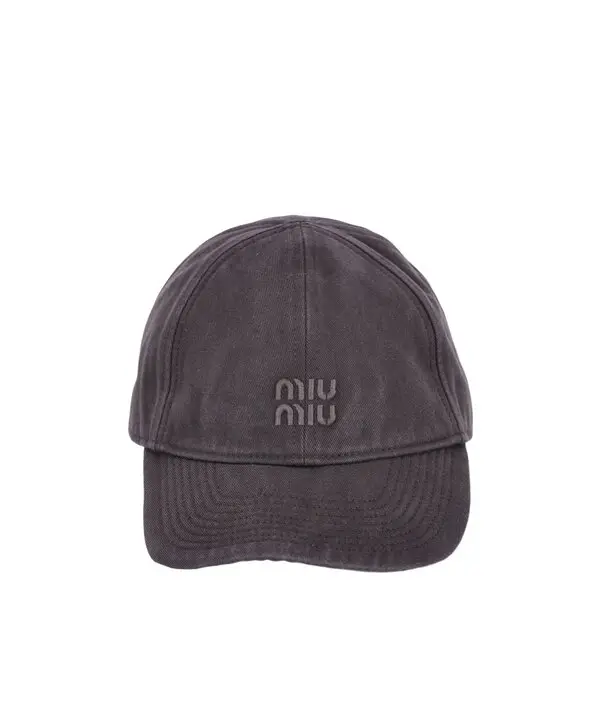 Miu Miu Drill Baseball Cap - Black