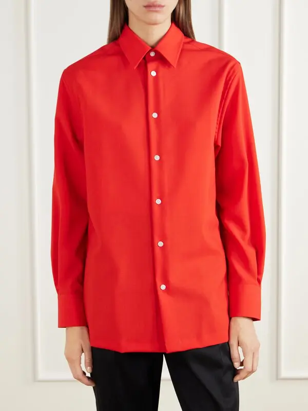WILLY CHAVARRIA Wool-twill Shirt