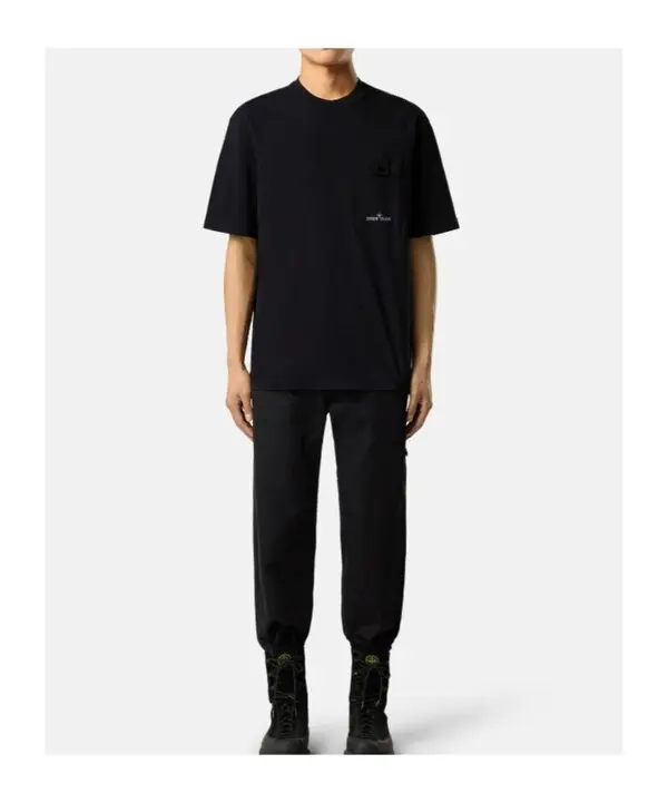 Stone Island Logo-print Chest-pocket T-shirt