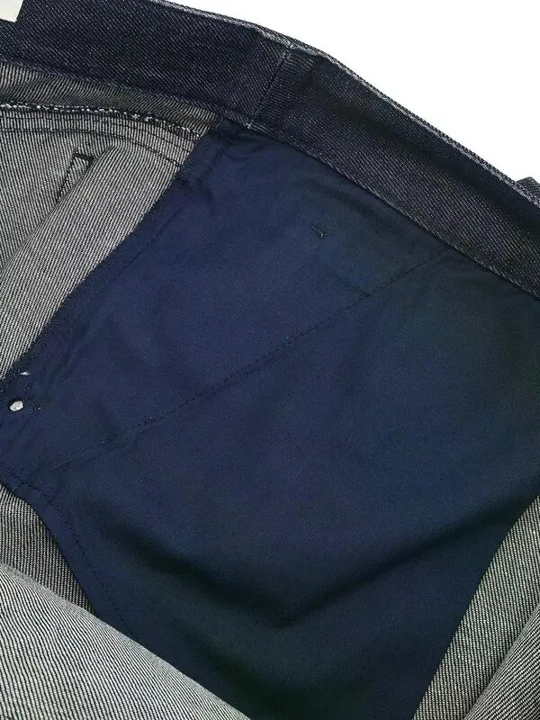 Celine 1990-2000s Triomphe Embroidered Denim Skirt
