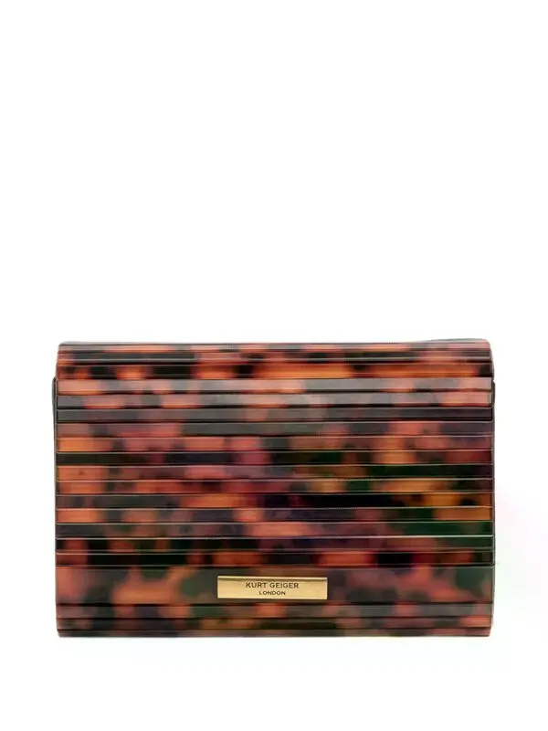 Kurt Geiger Party Eagle Tortoiseshell-effect Clutch Bag