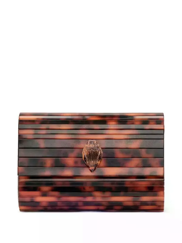Kurt Geiger Party Eagle Tortoiseshell-effect Clutch Bag - Brown
